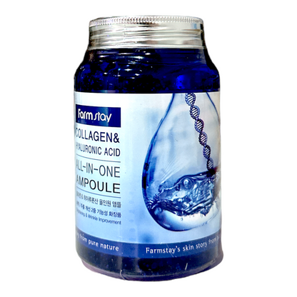 Farm Stay COLLAGEN & HYALURONIC ACID All-in-one Ampoule (250ml) – Luve ...